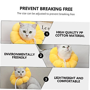DOITOOL 3pcs Elizabeth Circle Collars for Dogs After Surgery Pet Cat Recovery Collar Surgery Collar Pet Kitten Cone Collar Cat Cone Cat Wooden Stick Dog Cone Conical Pp Cotton Cat Headgear