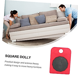 2pcs Plastic Wheel Furniture Mover Dolly Moving Furniture Tool Wheel Furniture Dolly Square Dolly Plate Wheel Dolly Moving Appliances Dolly Tool Furniture Mover's Dolly Small Mover