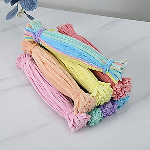 Macaron Mixed Color Pipe Cleaners Craft 500 PCS Chenille Stems Assorted Colors 6MM x 12 INCH Twistable Stems for Children’s Crafts and Arts Bendable Sculpting Sticks
