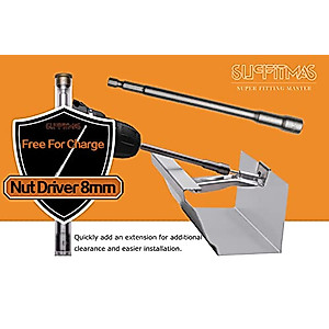 SUPFITMAS Gutter Hangers, 5 inch 22 Pack (+10% Quantity and a Free nut Driver), Premium Hidden Rain Gutter Guard Bracket Hook Accessories with Screw Clip Style, Reinforce Gutters