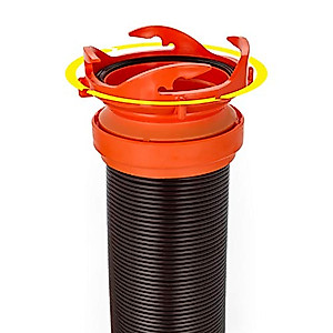 Camco 20' (39742) RhinoFLEX 20-Foot RV Sewer Hose Kit, Black, Brown & Heavy-Duty Leveling Blocks | Compatible with Single Wheels, Double Wheels, Hydraulic Jacks, Tongue Jacks | Yellow | 10-pack