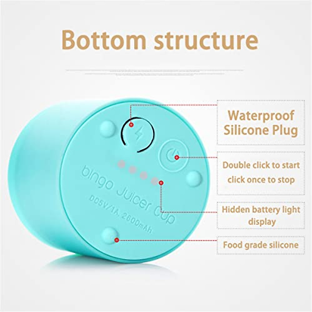 Portable Blender, Personal Blender for Shakes and Smoothies, Rechargeable USB High Speed 4-Blades Fresh Fruit Mixer Mini Juicer Cup,Handheld Blender for Sports Travel and Outdoors Pink