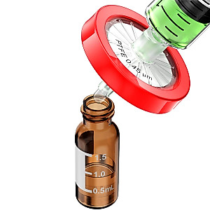 Syringe Filters PTFE Hydrophobic 25 mm 0.45um Non Sterile 50/pk by KS-Tek