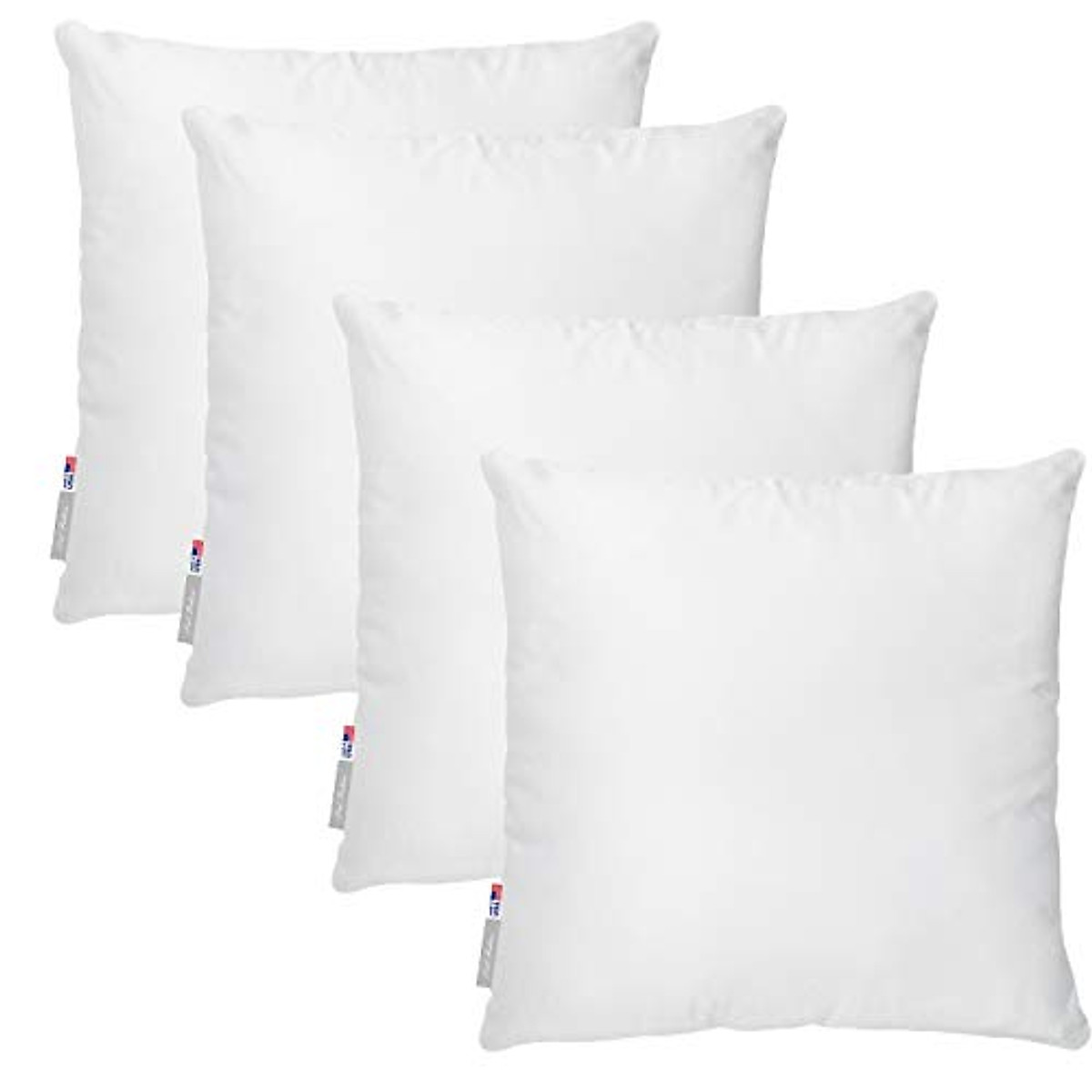 Pack of 4 20x20 Pal Fabric Soft Cotton Feel Microfiber Square Pillow Insert for Sham or Decorative Pillow Made in USA (20x20)