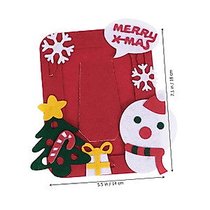 Homoyoyo Photo Frame Christmas Ornament Holiday Picture Frame Decorative Photo Frame Unfinished Photo Frame Kit Nonwoven Photo Frame Handmade Frame Red Picture Frame Child Suite Kraft Paper