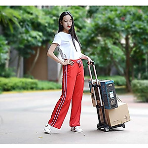 RAZZUM Large Hand Trucks,Light Hand Cart Small Mini Aluminum Luggage Cart Home Handling Pull Goods Shopping Small Trailer Folding Portable Trolleys