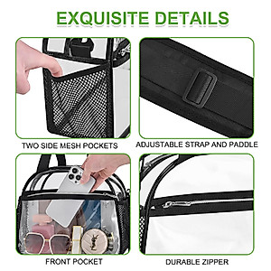 Busiuw Clear Bag for Stadium Events 12×6×12 Clear Tote Bag Lunch Bag with Reinforced Straps for Stadium Work Travel and Sporting Events