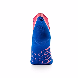 Thirty48 Performance Compression Low Cut Running Socks for Men and Women | More Compression Where Needed ([3 Pair] Pink/Blue, Small - Women 5-6.5 // Men 6-7.5)