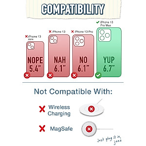 Smartish® iPhone 13 Pro Max Wallet Case - Wallet Slayer Vol. 1 [Slim + Protective] Credit Card Holder - Drop Tested Hidden Card Slot Cover Compatible with Apple iPhone 13 Pro Max - Black Tie Affair