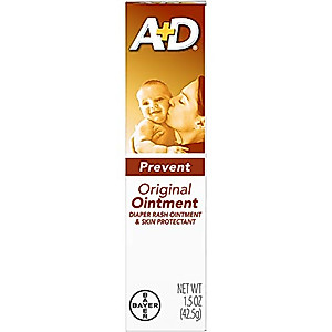 A+D Original Diaper Rash Ointment, Baby Skin Protectant With Lanolin and Petrolatum, Seals Out Wetness, Helps Prevent Diaper Rash, 1.5 Ounce Tube, Packaging May Vary