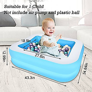 Inflatable Swimming Pool AMOCANE 43x34x13in Kiddie Pools Swim Center for Kids, Easy Set Swimming Pool for Backyard (for 1 Child) …