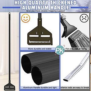 Looped-End Commercial Industrial Cotton Mop for Floor Cleaning ,Heavy Duty String Wet Mops with Long Handle for Home,Garage,Office, Workshop, Warehouse Floor Cleaning (1 Industrial mop)