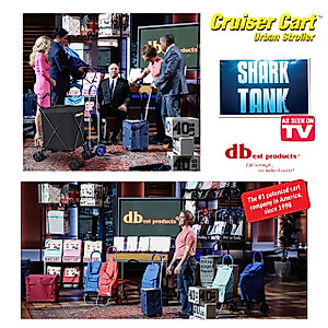 dbest products Cruiser Cart Urban 360 Folding Shopping Grocery Collapsible Laundry Basket on Wheels Foldable Utility Trolley Carrito de Compras