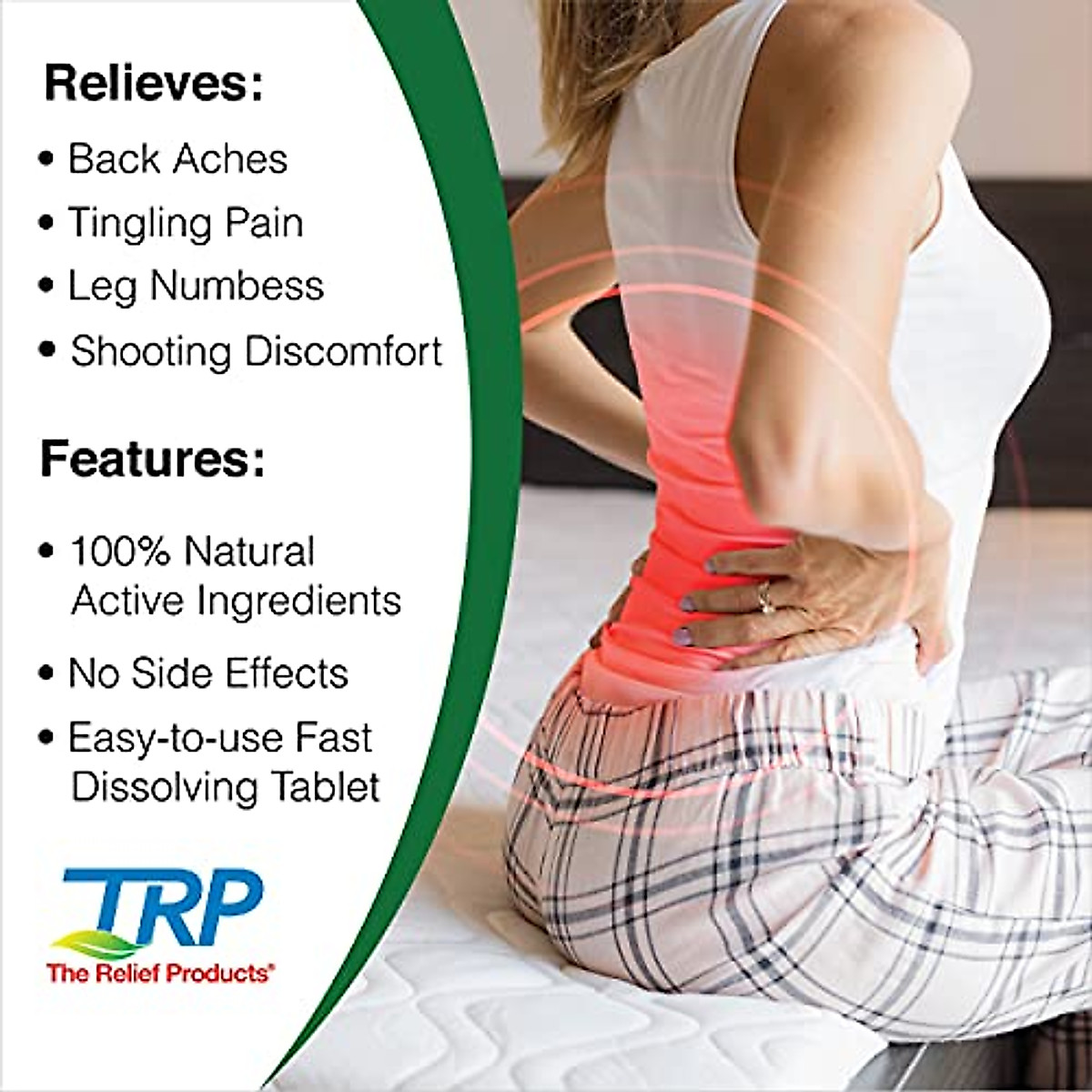 The Relief Products Sciatica Therapy Tablets, 70 Count