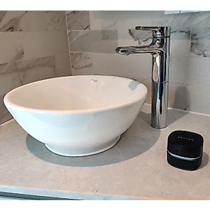 Zeliux VacGroom Grooming Vacuum Cleaner for Men - Portable USB Rechargeable Stubble Bathroom Sink Cleaner with Post-Trimming Beard Hair Suction