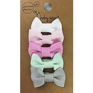 Baby Wisp 5 Charlotte Grosgrain Hair Bows Baby Girls Clips - Flowers in the Attic Gift Set