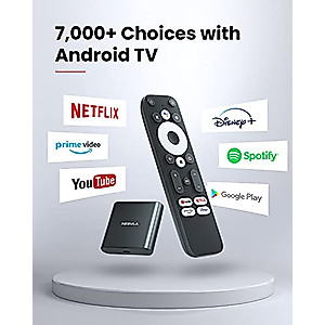 Nebula 4K Streaming Dongle with HDR, Android TV Box, 7000+ Apps, Compatible with Google Assistant and Chromecast, Supports Dolby Digital Plus, Plug-in Smart TV with 2GB RAM and 8GB ROM Storage