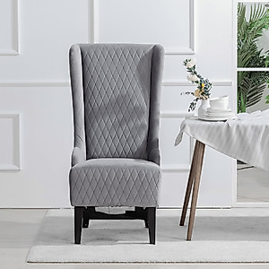 Accent Chair Gray, Fabric Chair Armless Comfy Modern Home Furniture for Living Room 23.03" L X 30.31" W 46.46" H