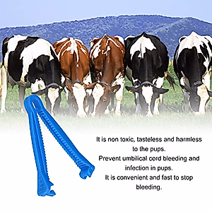 Zerodis Umbilical Cord Clips, Umbilical Cord Clamp Non Slip Serrations for Horse for Farm for Cattle