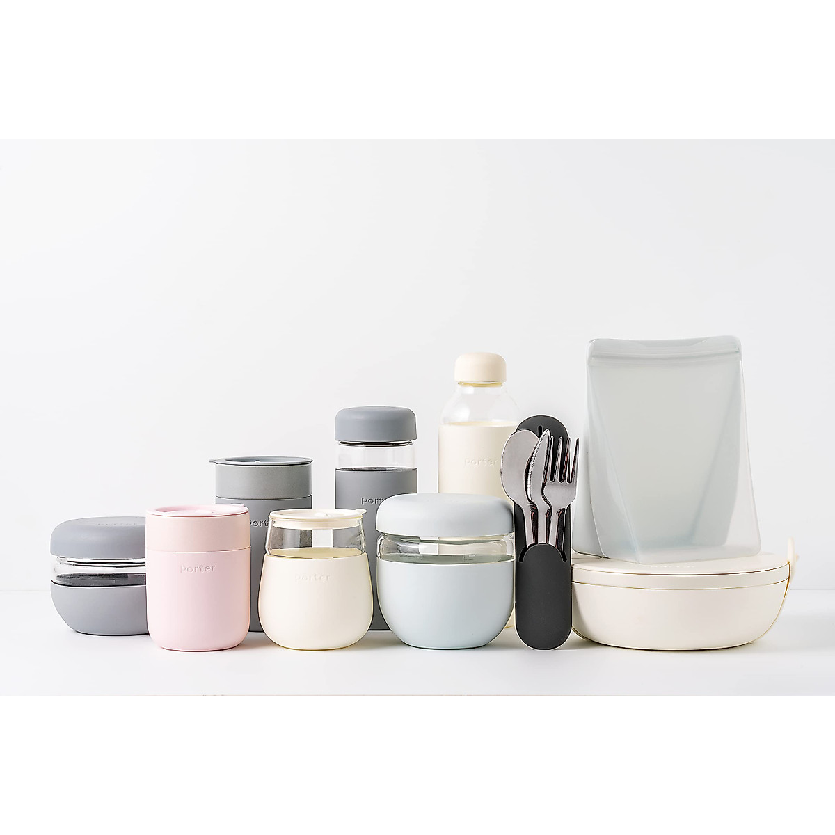 W&P Porter Portable Cocktail Glass with Protective Silicone Sleeve, Terrazzo Cream, 15 Ounces, On-the-Go, Reusable Wine Tumbler with Slide-lock Lid, Dishwasher Safe, 15 oz