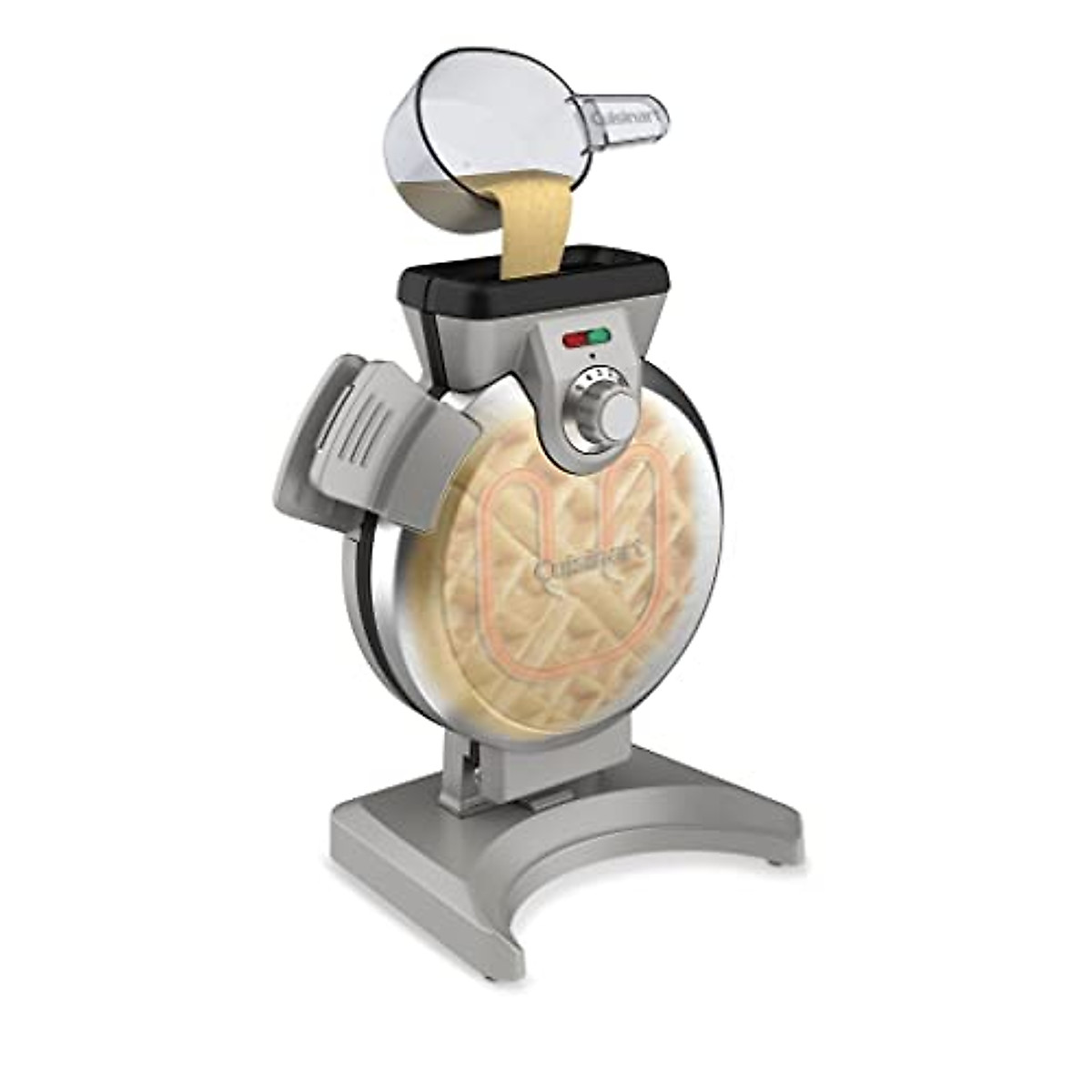 Mini Belgian Waffle Maker by Cuisinart, Vertical Mini Waffle Iron, Silver