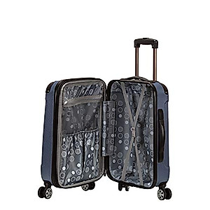 Rockland Hardside Expandable Luggage with Spinner Wheels, Blue, 28-24-20-Inch
