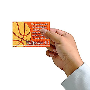 Basketball Orange 3 x 2 Cardstock Keepsake Itty Bitty Bookmarks Pack of 24