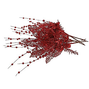 BESTOYARD 8pcs Decor Berries Artificial Floral Picks DIY Berry Adornment Artificial Berry Stem Fake Berry Christmas Tree Picks Artificial Berry Picks Christmas Picks Resin Branch Plug-in