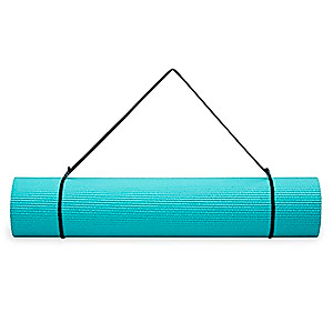 Gaiam Essentials Premium Yoga Mat with Carrier Sling, Teal, 72 InchL x 24 InchW x 1/4 Inch Thick