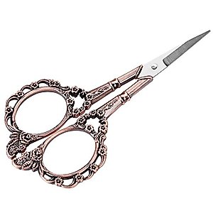 Antique Vintage Style Scissor Cutting Embroidery Flower Pattern Scissors Sewing Tool Tailor Scissors Household DIY Sewing Accessories (#2)