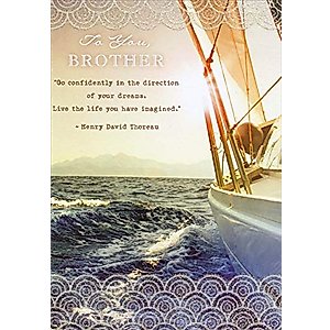 Designer Greetings Go Confidently Sailboat Birthday Card for Brother