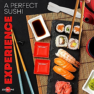Sushi Making Kit - Sushi Kit For Home Includes Sushi Roller, Sushi Bazooka, Avocado Slicer, Sushi Knife, Sushi Bamboo Rolling Mat, Chop Sticks Pack Reusable, Best Sushi Maker Kit