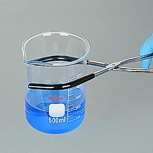 stonylab Beaker Tongs, Laboratory Beaker Clamp Beaker Tongs with Plastic Coated Jaws, 10 inches Length