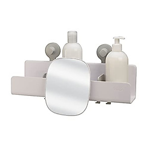 Joseph Joseph EasyStore Shower Caddy with Adjustable Mirror, Large, White