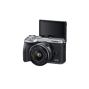 Canon EOS M6 Mark II Mirrorless Camera with EF-M 15-45mm Lens 612C011
