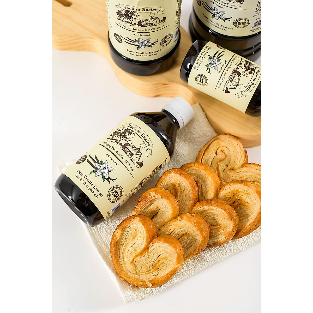 Back to Basics – All Natural - Pure Vanilla Extract – 8 oz – Mexican Vanilla – To Enhance Flavors in Cooking, Baking, and Dessert Making