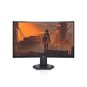 Dell Gaming S2721HGF 27 Inch Curved FHD 144Hz 1080p VA Ultra-Thin Bezel Monitor, Nvidia G-Sync and AMD FreeSync HDMI, DisplayPort, VESA Certified, Gray (Renewed)