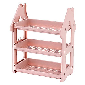 BKDFD Cute Desktop Storage Rack Cosmetic Storage Rack Dormitory Multi-Layer Storage Rack (Color : Black-JoJo's Bizarre Adventure1, Size : 30 * 18 * 38cm)