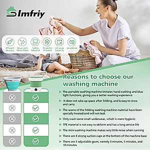 Portable washing machine, Portable Washer Cleans Underwear,Baby Clothes,Small Clothes,Pet Clothes for Traveling Camping Apartments RV.(Green, 12L)