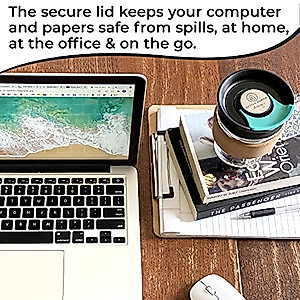 Reusable Glass Cup + Stainless steel Tea Infuser & Twist on Lid - Microwavable Travel Coffee Mug - Cork Sleeve - 18oz Portable Cold Brew maker - Loose Leaf Diffuser + Brewing Tumbler togo