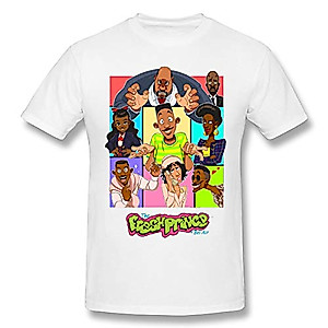 Ityracuv43n The Fresh Prince of Bel-Air Men Cotton Short Sleeve White XL