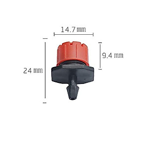 LASSUM 50PCS Adjustable Irrigation Drippers Sprinklers 1/4 Inch Emitters Drip Watering System for Vegetable Gardens, Flower beds, Lawn, Herbs Gardens