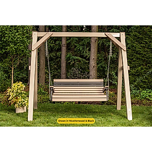 LuxCraft 4' Plain Poly Rollback Porch Swing (White)
