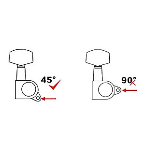 ATCG Guitar Tuning Pegs 6 Pieces 3L3R Chrome Tuners Machine Heads Knobs for Acoustic or Electric Musician Instrument Parts Accessories Guitar String Tuning Peg Replacement (Silver)