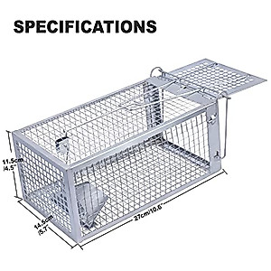 Mouse Trap,Humane Mouse Mice Trap Cage,Indoor Rat Trap,Live Pest,Squirrels, Chipmunks, Rats,Mouse Catching and Release Cage