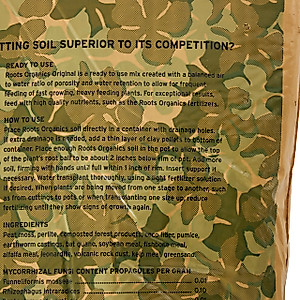 Roots Organics ROD75 Hydroponic Gardening Ready-to-Grow Coco Fiber-Based Potting Soil, 0.75 cu ft/5.6 gal for Plants