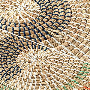 Kiwi Homie Round Woven Seagrass Wall Decor Basket Trays, Flat Natural Boho Baskets Handmade For Living Room, Decorative Wicker Wall Bakets For Unique Hanging Wall Art (12.99, Horizon)