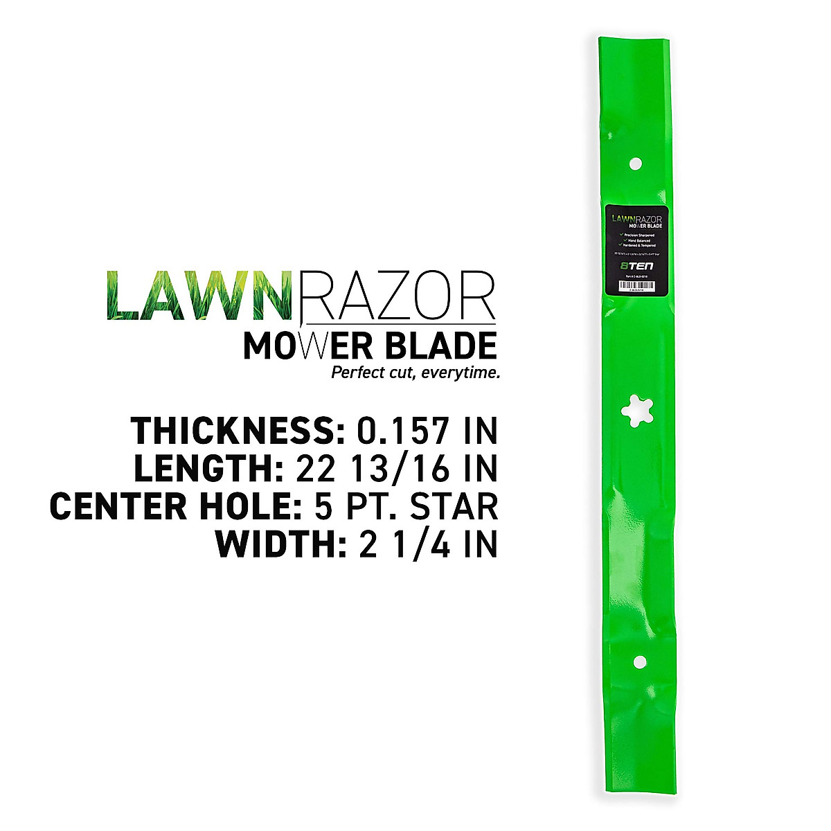 8TEN LawnRAZOR Mower Blade Set for Husvarna 532403107 YTH 21K46 20K46 2246LS 46 Inch Cut Deck (Mulching)