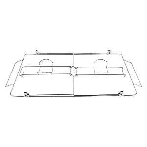 Gdrasuya10 12 Pack Buffet Stand Wire Racks, Foldable Chafing Wire Chafing Wire Rack Full Size Buffet Wire Frame Kit for Dish Serving Trays for Home Party, Restaurant, Event Catering Supplies