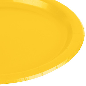 Yellow Sunshine Round Paper Plates - 10" (20 Pc) - Perfect for Parties, Picnics, & Everyday Meals
